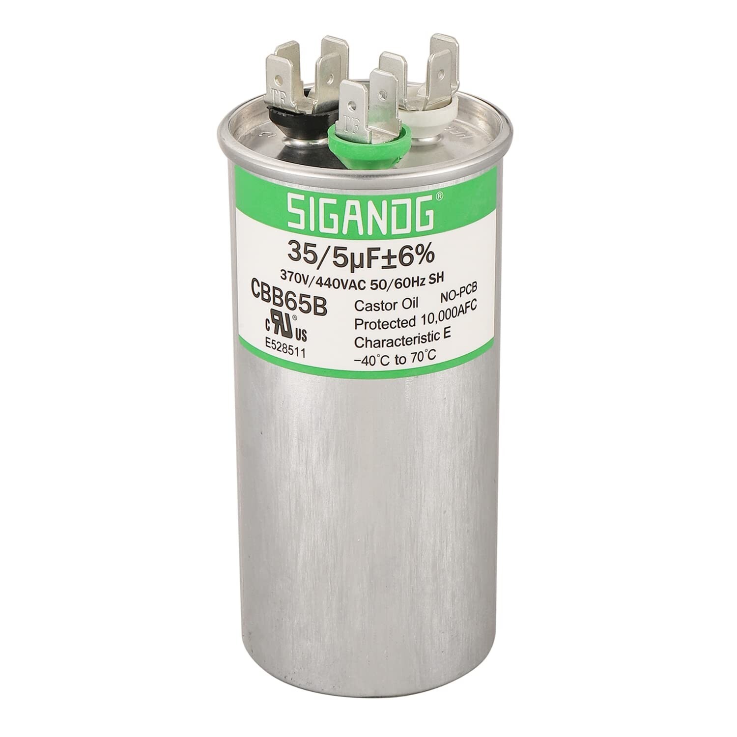 35+5 MFD 35/5 uF 370 or 440 Volt CBB65B Capacitor for AC Motor Run ...