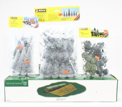 LOT: Model Railroad Scenery Department 56 Moss Roll + HO/TT Noch Trees ...
