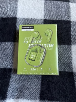 Brand New True Wireless Green Headphones Earbuds Ultrapods Max Wireless ...