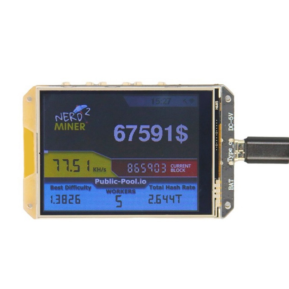 Bitcoin Miner V2 78KHS mit 2,8 Touchscreen Ha3125 | eBay UK