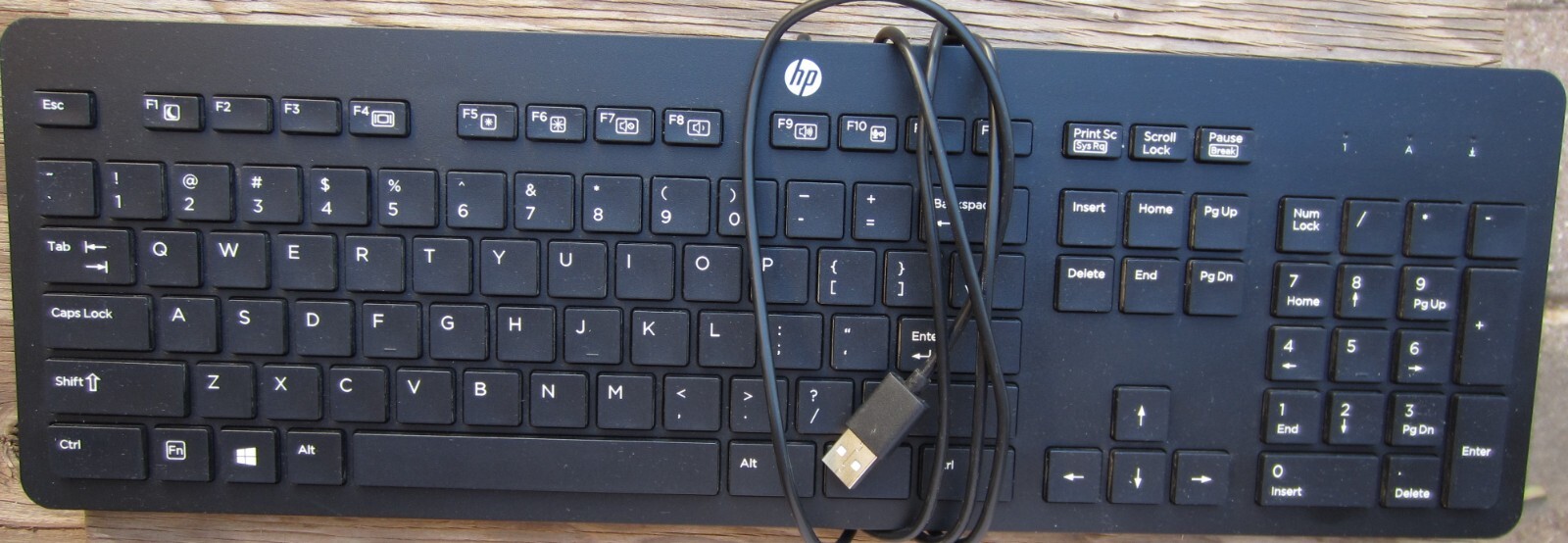 Used,HP SK2120, (HP803181001),Ultra slim,USB, blk keyboard, US veri ...