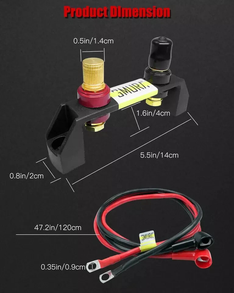 Battery Jump Post Kit, Waterproof Remote Battery Jumper Terminals W ...