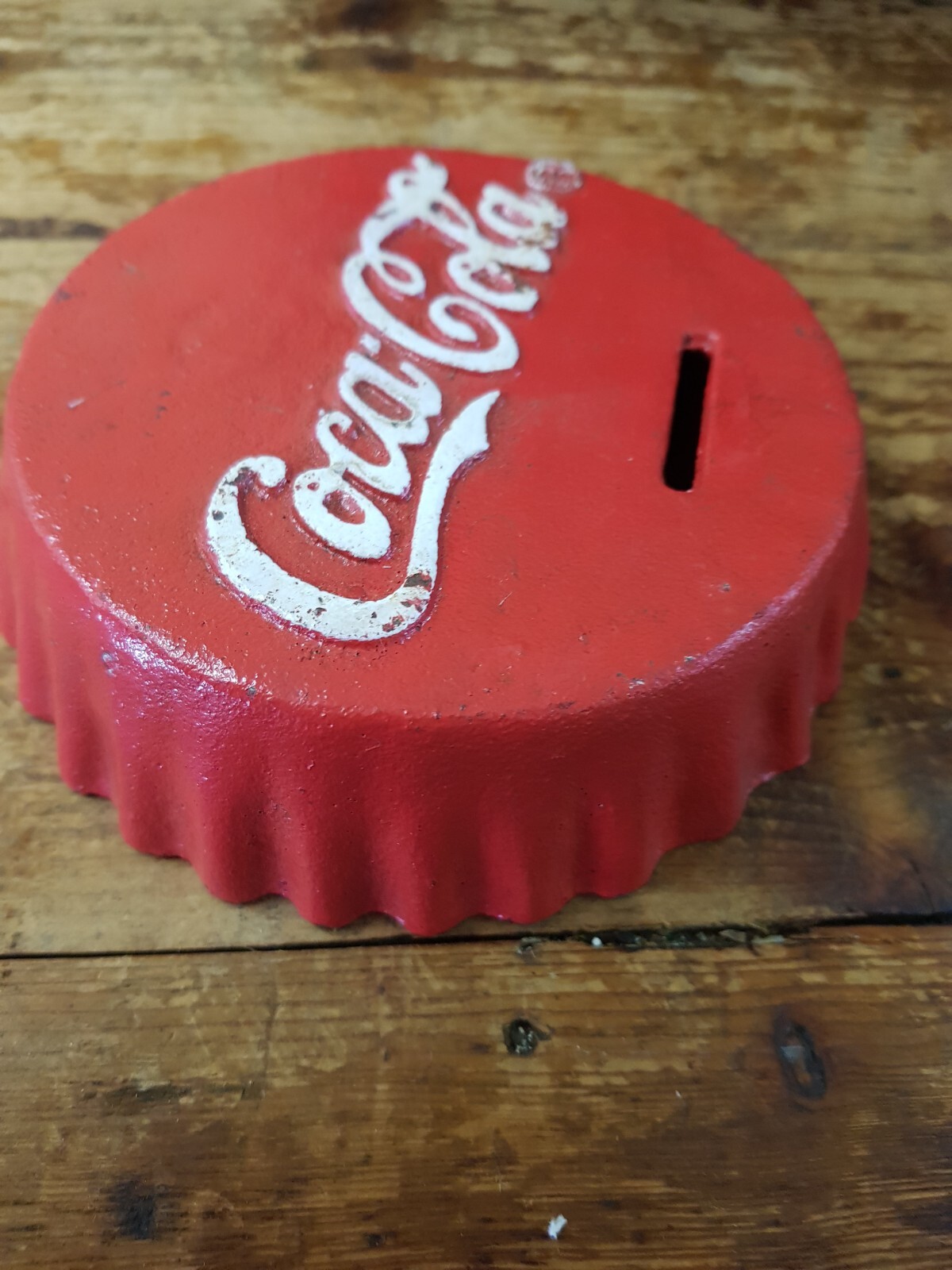 Coca Cola Bottle Cap Coin Bank Red Collectable Made From Cast Iron ...
