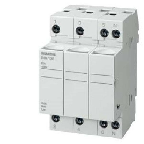 Portafusibile Siemens cilindrico 3NW7 3P+N 32A 10,3X38 3M 3NW7063 | eBay