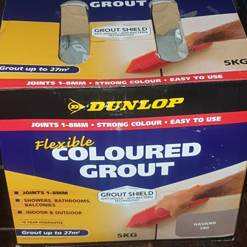Dunlop Flexible Coloured Grout Havana 280 5kg For Joints 1-8mm Indoor ...