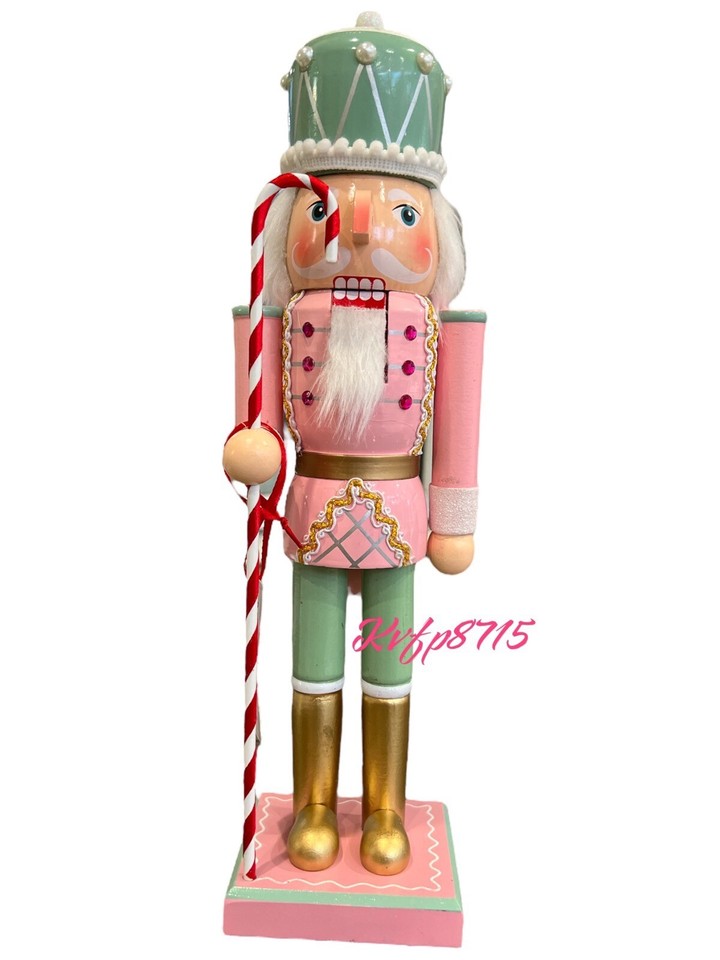 Christmas Nutcracker Candy Land Pastel 13.5” Peppermint Candy Cane Home ...