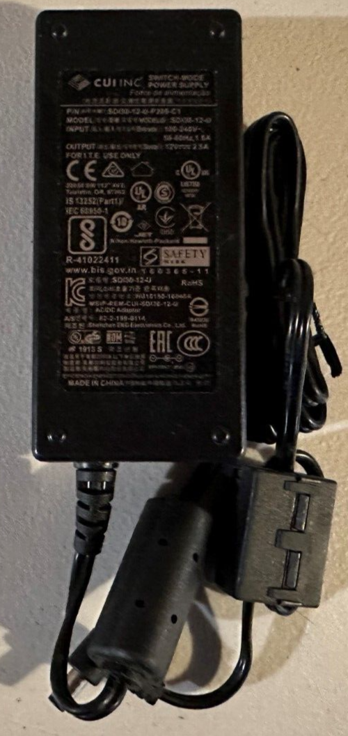 CUI Inc SDI30-12-U Series 30 W 12 V Output AC-DC Adapter SDI30-12-U ...