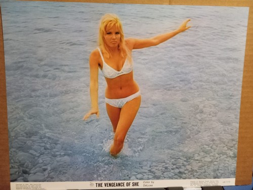 Lobby Card 1968 VENGEANCE OF SHE blonde Olinka Berova emerges from ocean bikini | eBay