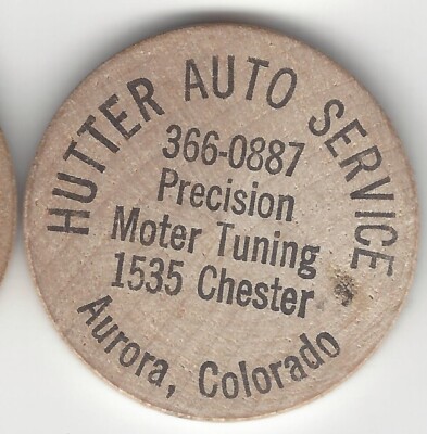 Hutter Auto Service, 1535 Chester, Aurora Colorado, INDIAN Head Wooden ...