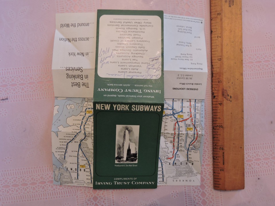 1967 ? New York City NY SUBWAY MAP MAP map OFFICIAL* BROOKLYN Bronx in ...