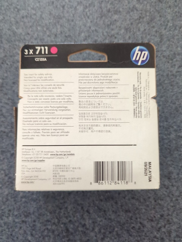 HP DesignJet 711 Magenta 3-Pack BNIB! | eBay