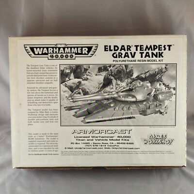 Warhammer 40k RARE OOP Armorcast Eldar Tempest Grav Tank | eBay