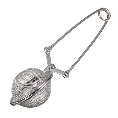 Stainless Steel Ball Loose Tea Leaf Infuser Strainer Diffuser Squeeze ...