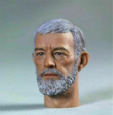 1/6 Male Obi- Wan Head Sculpt Model w/ Neck For 12"Action Figure Body ...