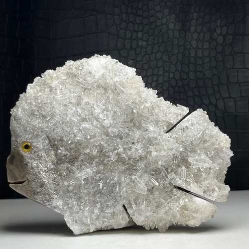 NaturalCrystal Cluster,Specimen Stone,Hand-Carved,Exquisite Fish.Statue ...