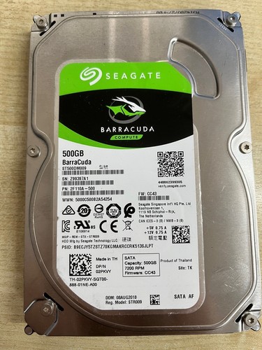 Seagate Barrcuda 500GB 3.5" SATA HDD Hard Disk Drive 7200rpm ST500DM009 ...