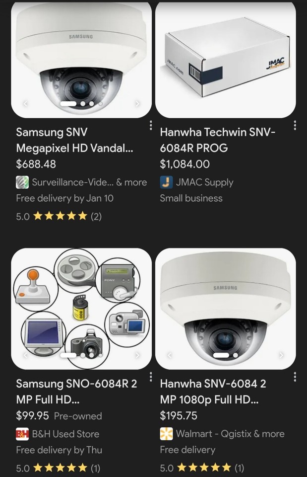 Wisenet Network Camera Model: OUTDOOR SNV-6084R | eBay