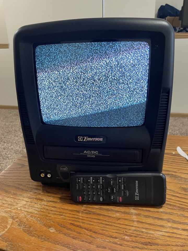 Emerson TV-VCR CRT Combo AC/DC 9 inch Color VHS HQ EWC0903 Gaming TV ...
