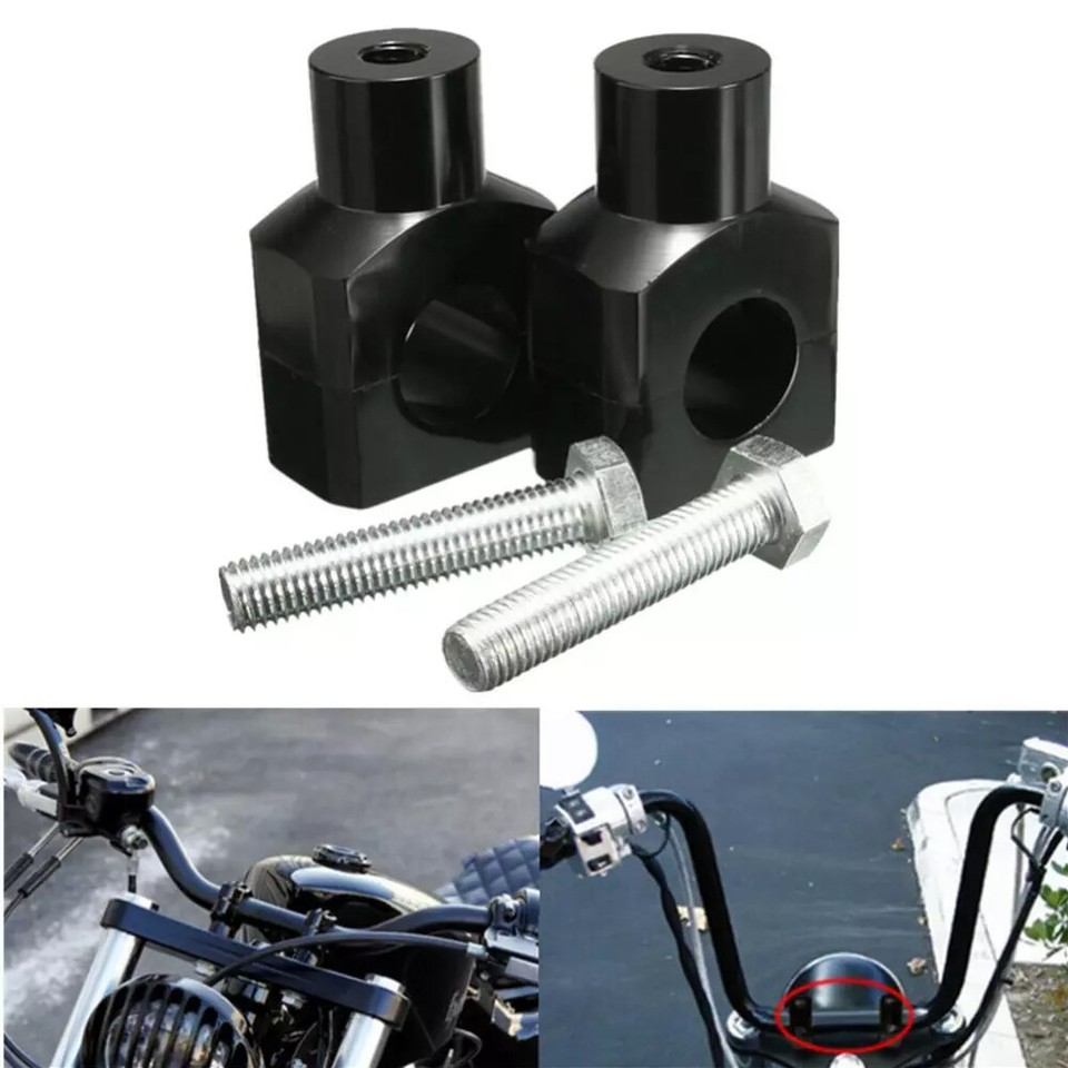 Handlebar Risers 25mm 7/8" For Yamaha Suzuki Honda Kawasaki with bar ...