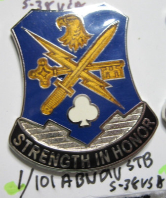 Army DUI DI CB 101st AIRBORNE DIVISION STB Special Troops 1st Brigade s ...