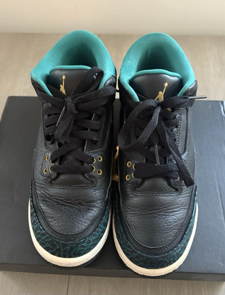 Nike Air Jordan 3 Retro GS Rio Teal Black Shoes 441140-018 Youth 7Y ...