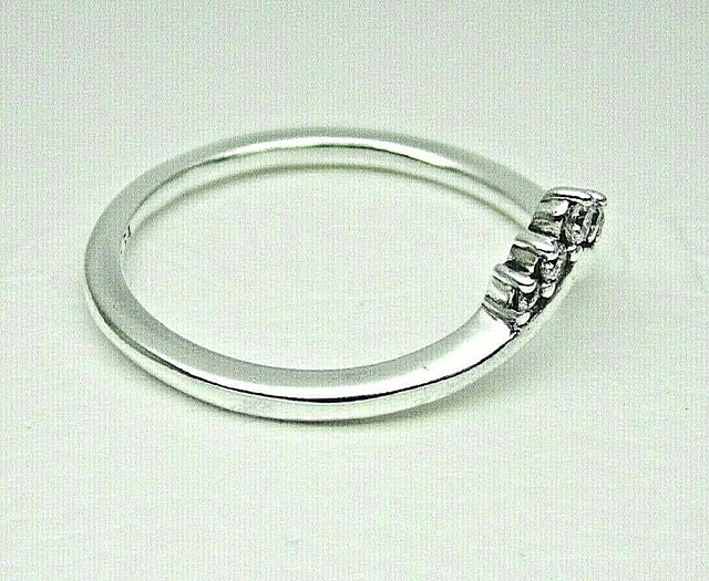 Authentic PANDORA #198282cz-52 Tiara Wishbone Ring With Clear CZ Size 6 ...