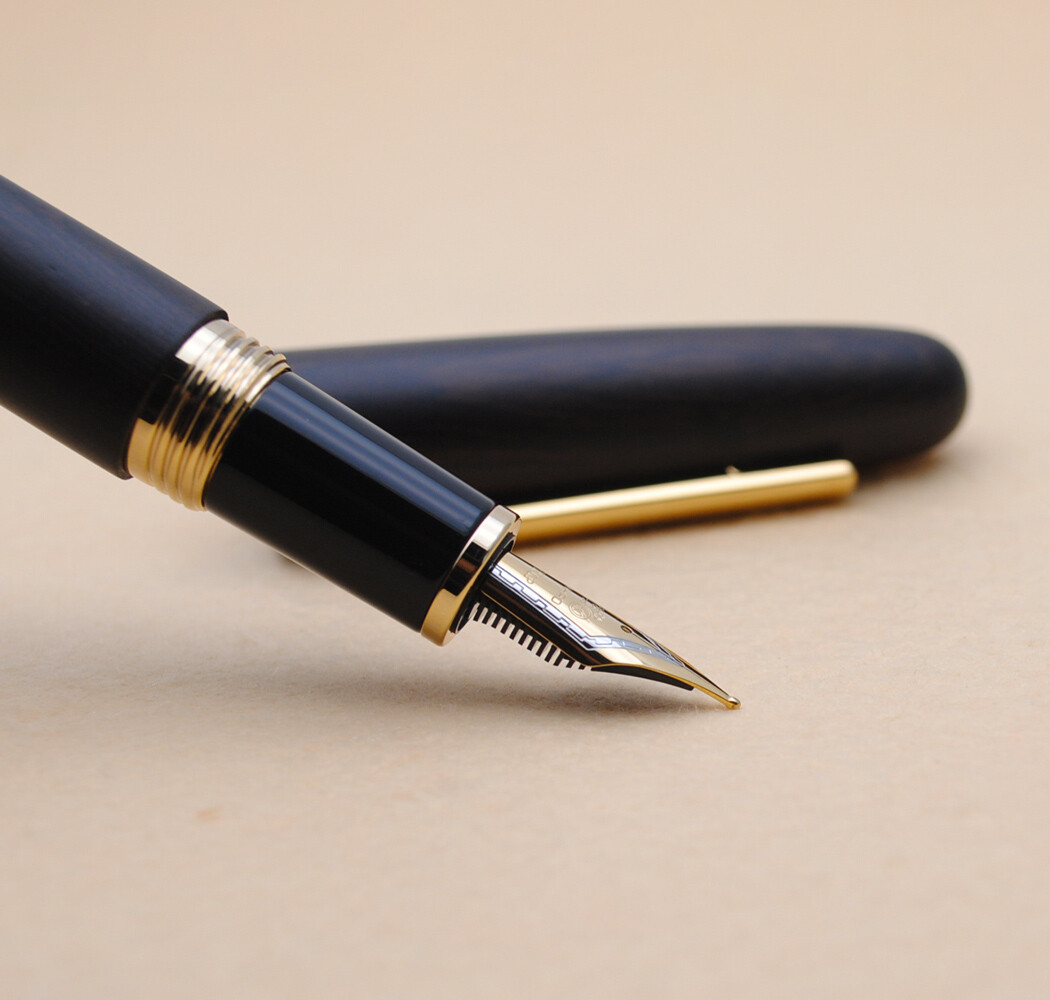 Jinhao 9056 Natural Wood Fountain Pen Handmade M/F Nib Ink Pen With A Converter | eBay