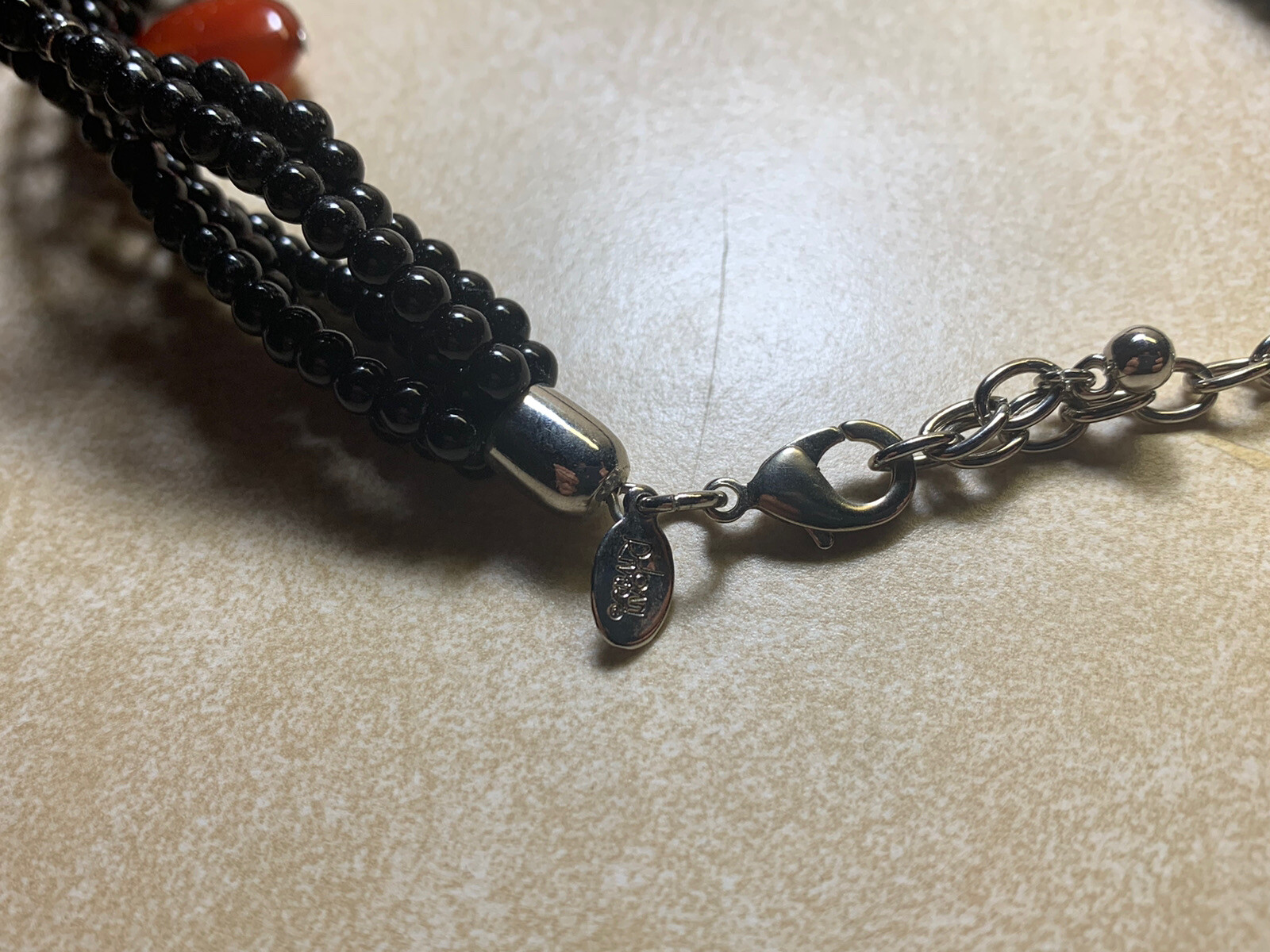 JOAN RIVERS LARGE FLOWER STATEMENT RUNWAY BLACK BEAD NECKLACE NEW IN ...