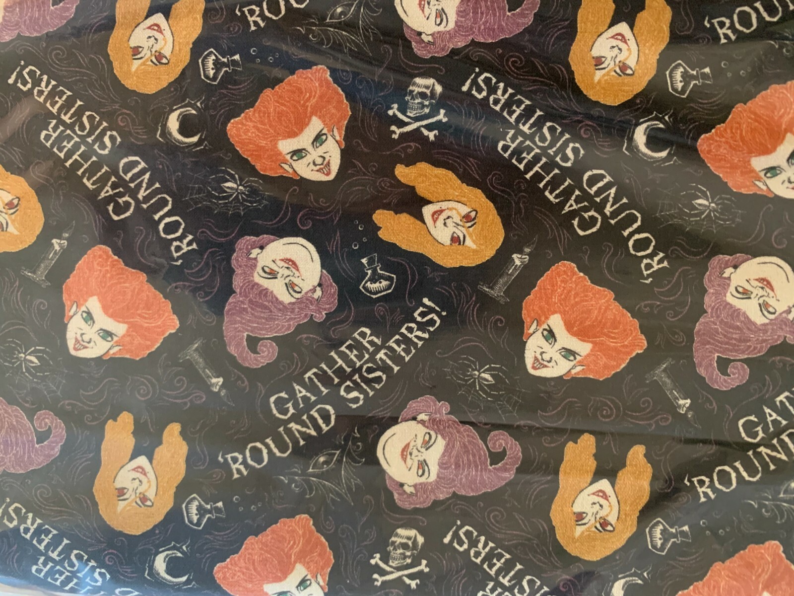 Hocus Pocus Fabric by Camelot Fabrics ~Gather Round Sisters~Black ...