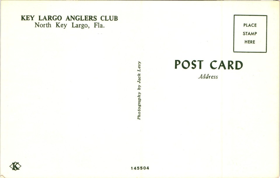Key Largo Anglers Club Fla Florida Chrome Unposted Postcard | eBay