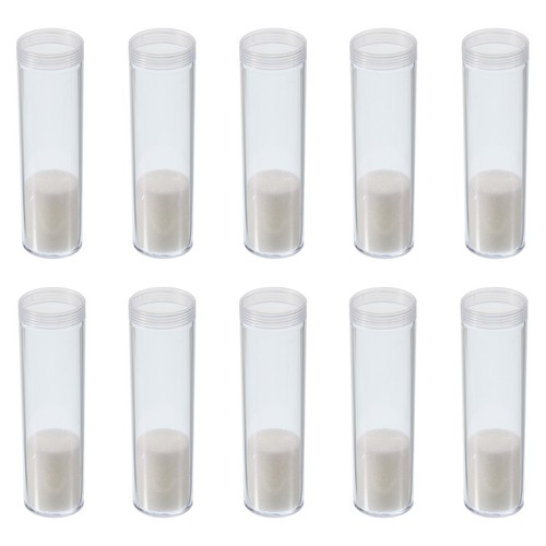 Round Coin Tubes, 10 Pack Coin Storage Tubes Coin Holders Fit 25mm ...