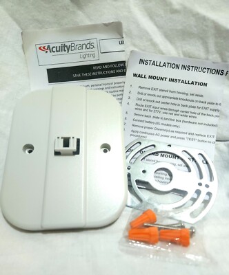 New Acuity Brands Emergency Sign Wall Installation Mount Kit | eBay