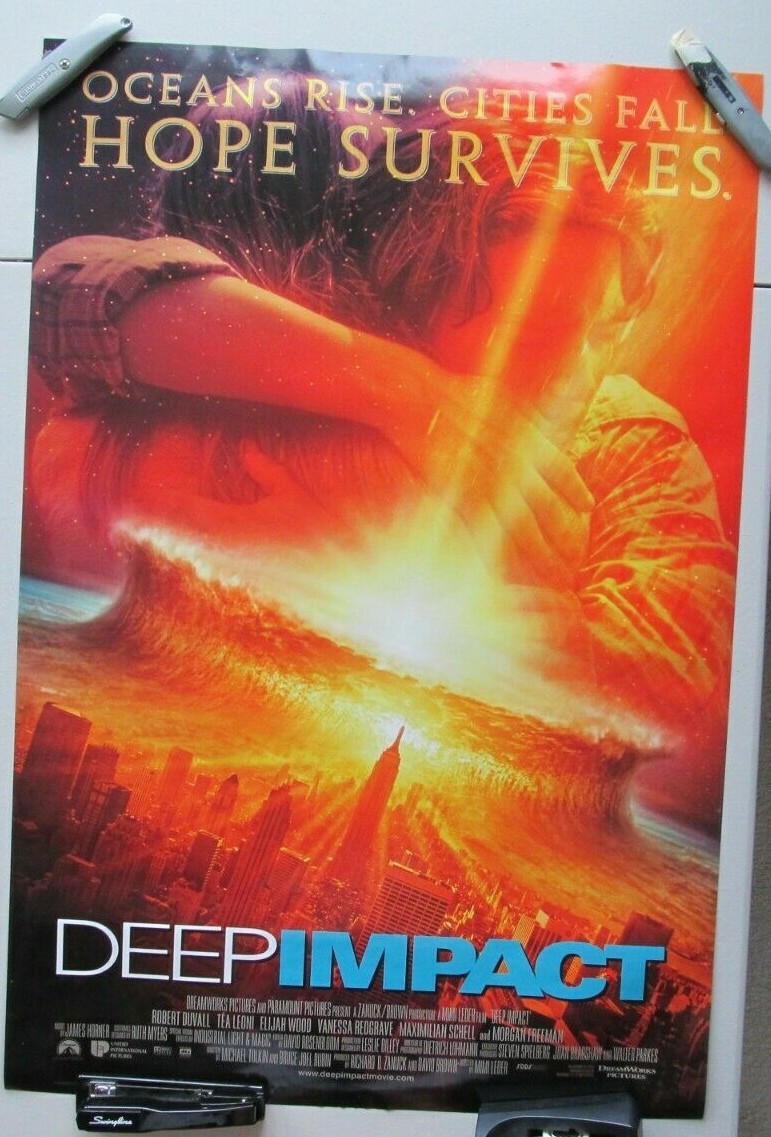 DEEP IMPACT ORIGINAL ROLLED 27X40 DS MOVIE POSTER 1998 ROBERT DUVALL ...