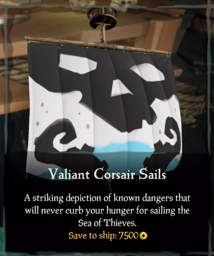 Sea of Thieves Oreo Valiant Corsair Pack Sails Ship Set Xbox Or Windows ...
