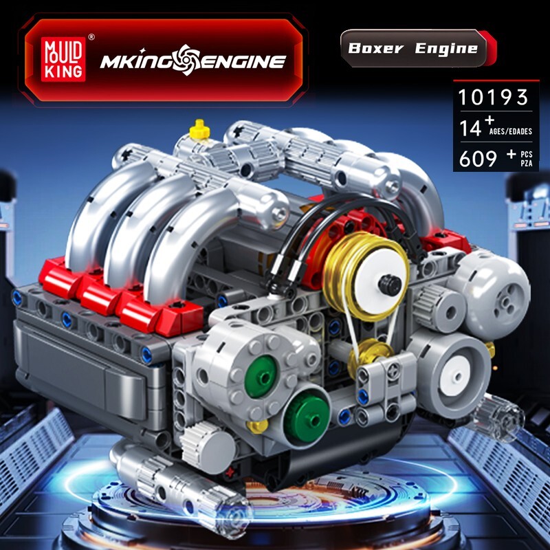 Mould King 10193 Boxer Engine Motor Drive Cylinder Building Block Toy ...