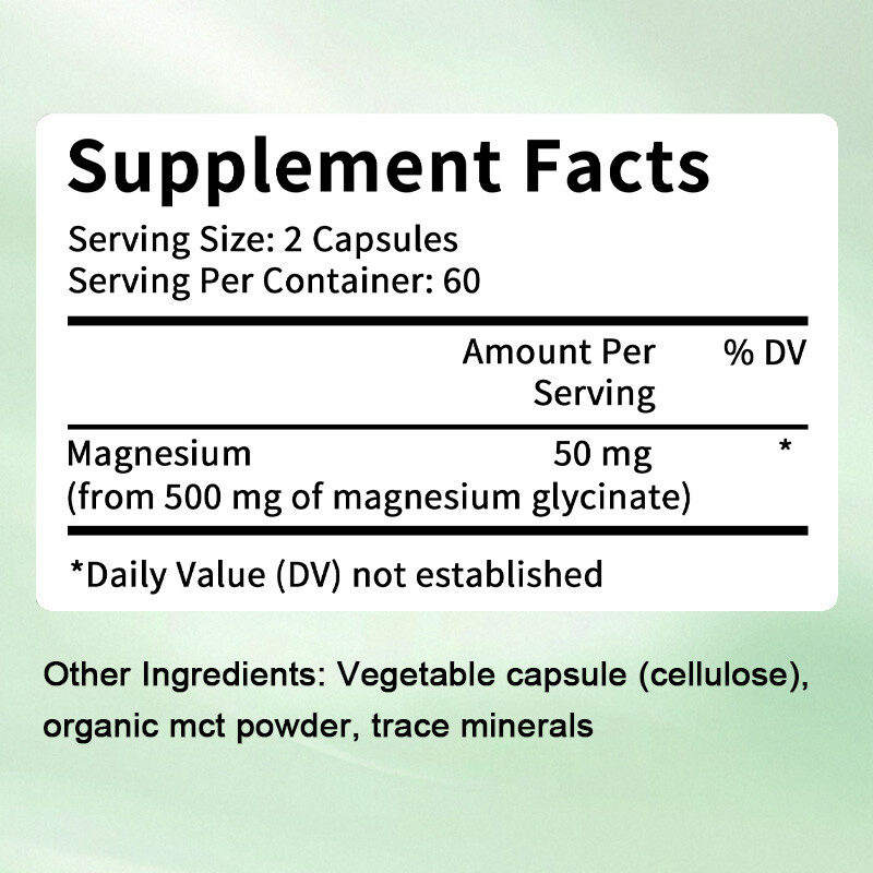 Magnesium Glycinate 500mg - Fully Chelated, High Absorption Capsules ...