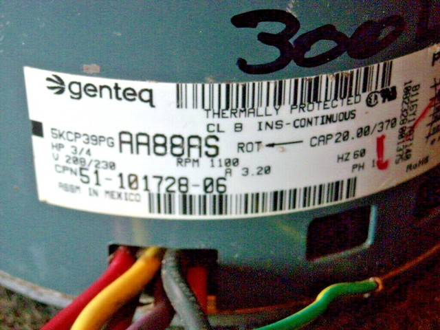 Genteq Furnace Blower Motor 5KCP39PG 1/2 HP 1100 RPM for sale online | eBay