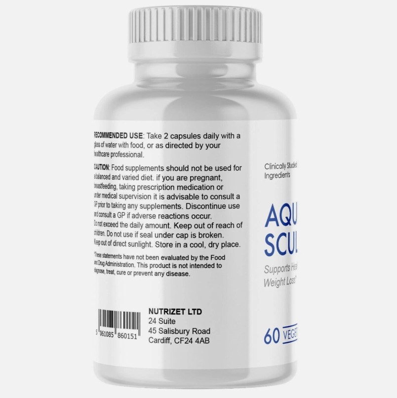 Supplement AQUA SCULPT 60 Capsule Natural - Weight Loss 3 Pack Weight ...