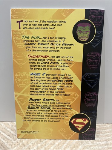 HULK INCREDIBLE VS SUPERMAN STERN RUDE DC MARVEL TPB (PAPERBACK) 0785107363