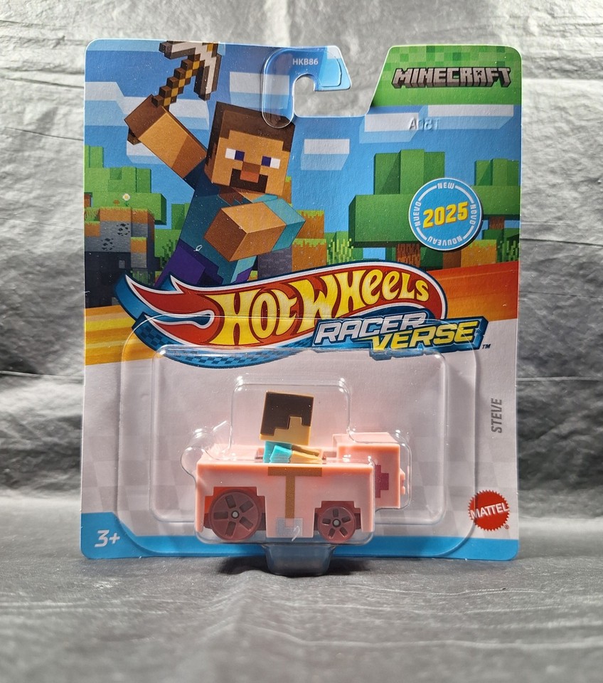 New Mattel 2025 Hot Wheels Racer Verse Minecraft Steve Car FREE ...