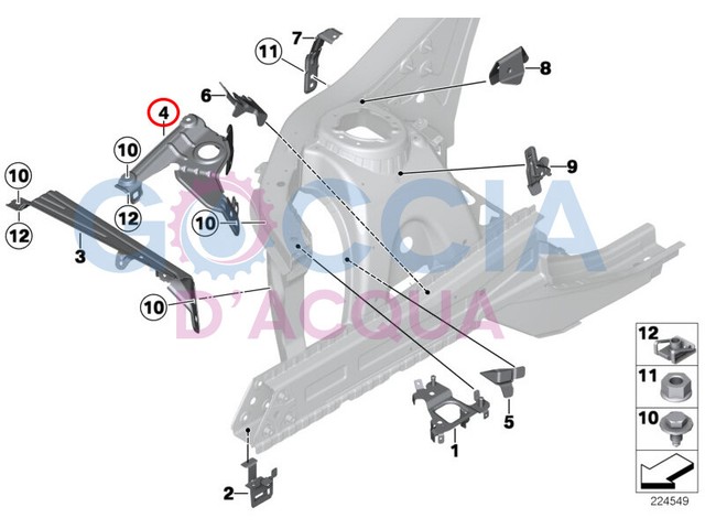 BMW Holder Side Panel Headlight Left 41357267327 for sale online | eBay