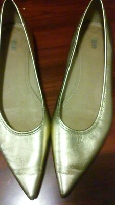 Womens Shoes Gold Pointed Toe Flats | eBay