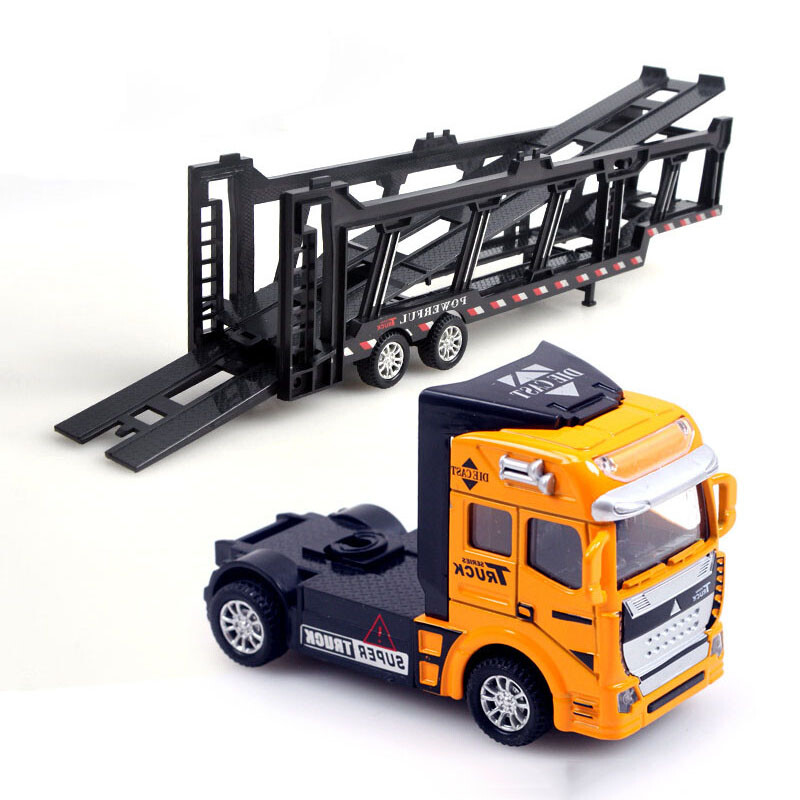 Tractor Truck 1:48 Trailer Alloy Diecast Model Car Transporter Kids Toy ...