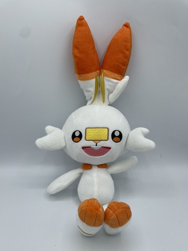 Pokemon SCORBUNNY Plush Figure 14" White Rabbit | eBay