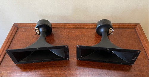PAIR OF FOSTER 8 OHM 7X3 TWEETER HORNS WORKING! | eBay