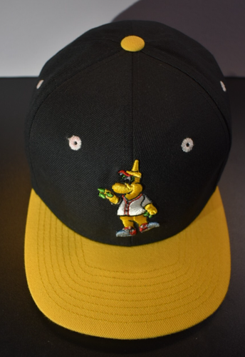 Chicago Dogs Baseball Squeeze Hat Cap Snap Back Adult Black Yellow ...