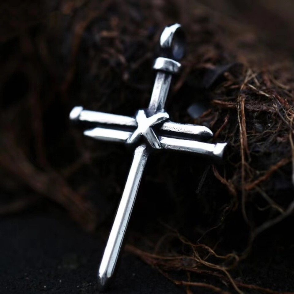 Mens Celtic Viking Valknut/ Triquetra/ Cross Pendant Necklace ...