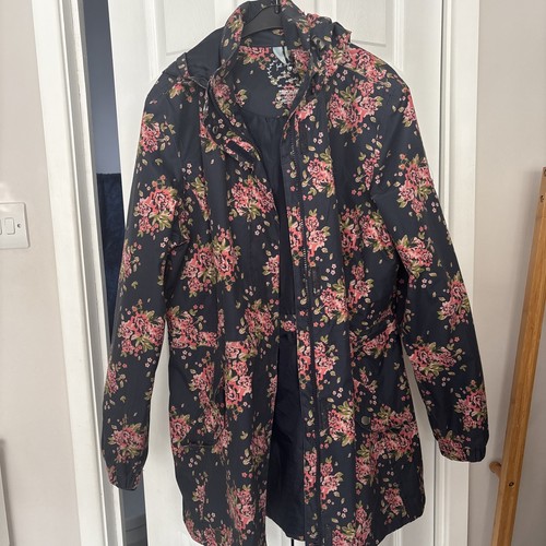 Regatta Navy & Pink Floral Hooded Raincoat/Jacket - Size 10 perfect for ...