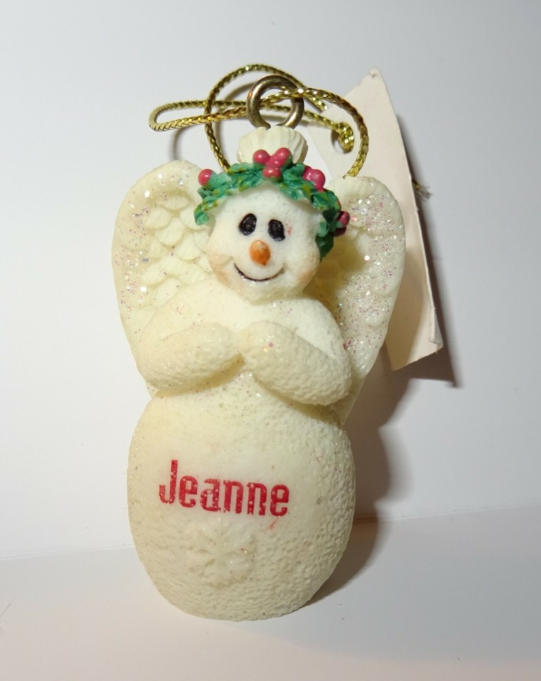Snowman Angel Christmas Ornament Snowangel Sparkle Ganz Pre-Printed ...