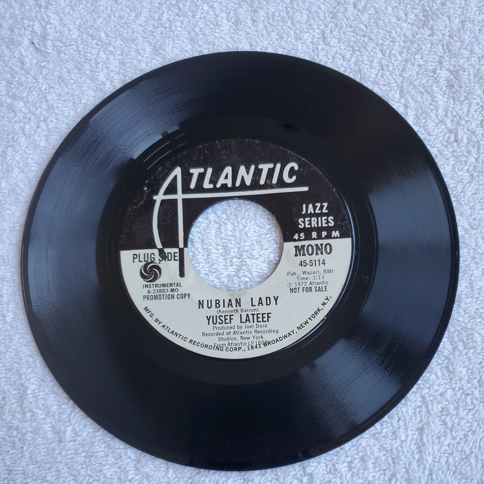 YUSEF LATEEF, Kenneth Barron Nubian Lady ATLANTIC 7" Single 45 RPM Jazz ...